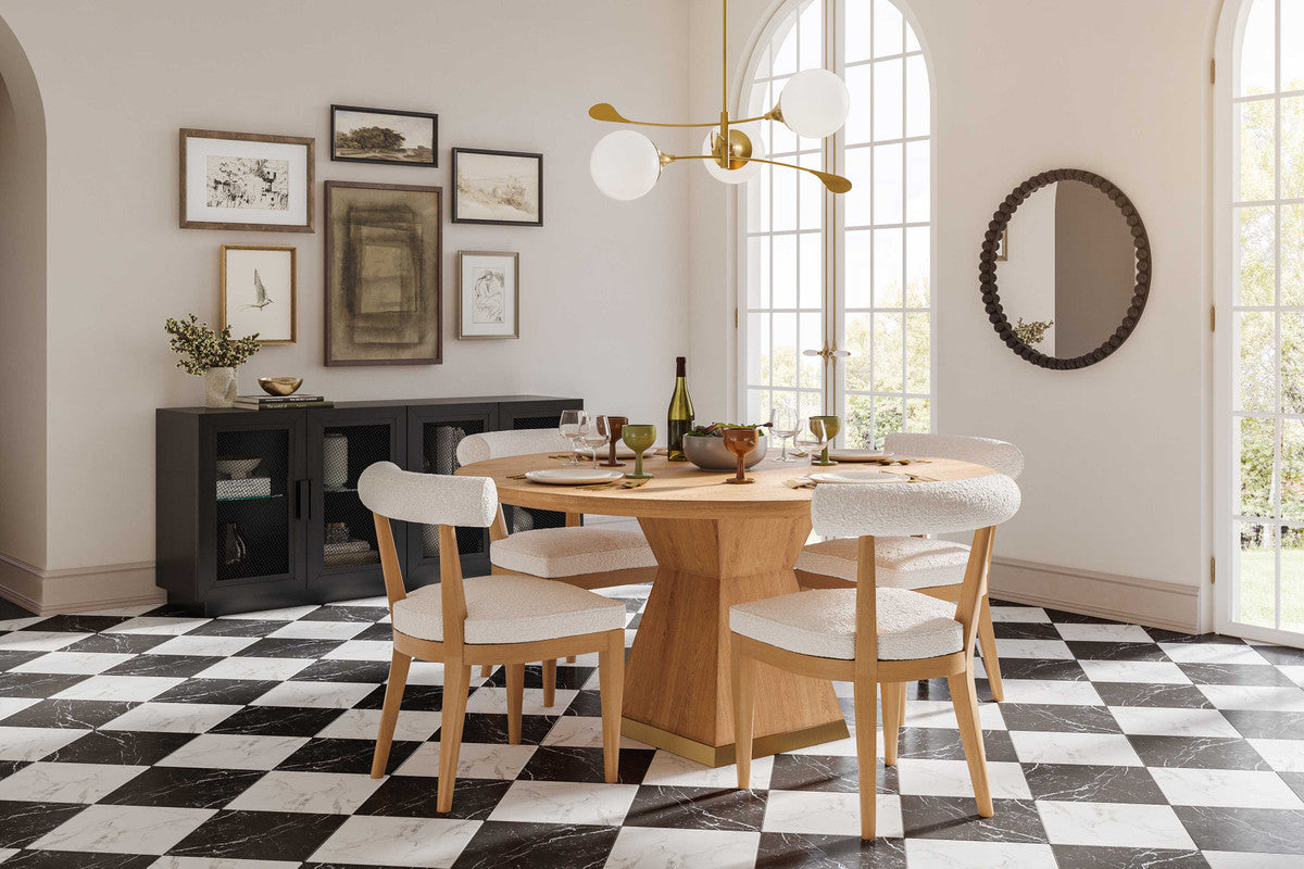 Round dining table natural wood store